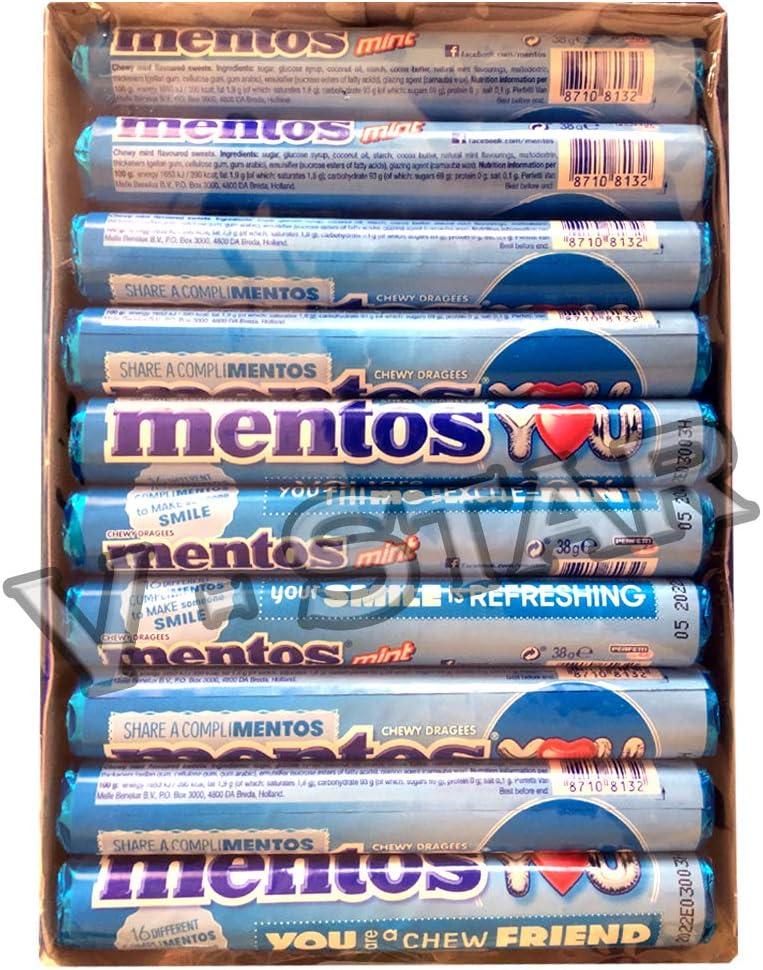 New MENTOS Rolls Chewy Dragees Sweets Candy Assorted Flavours Full Box ...