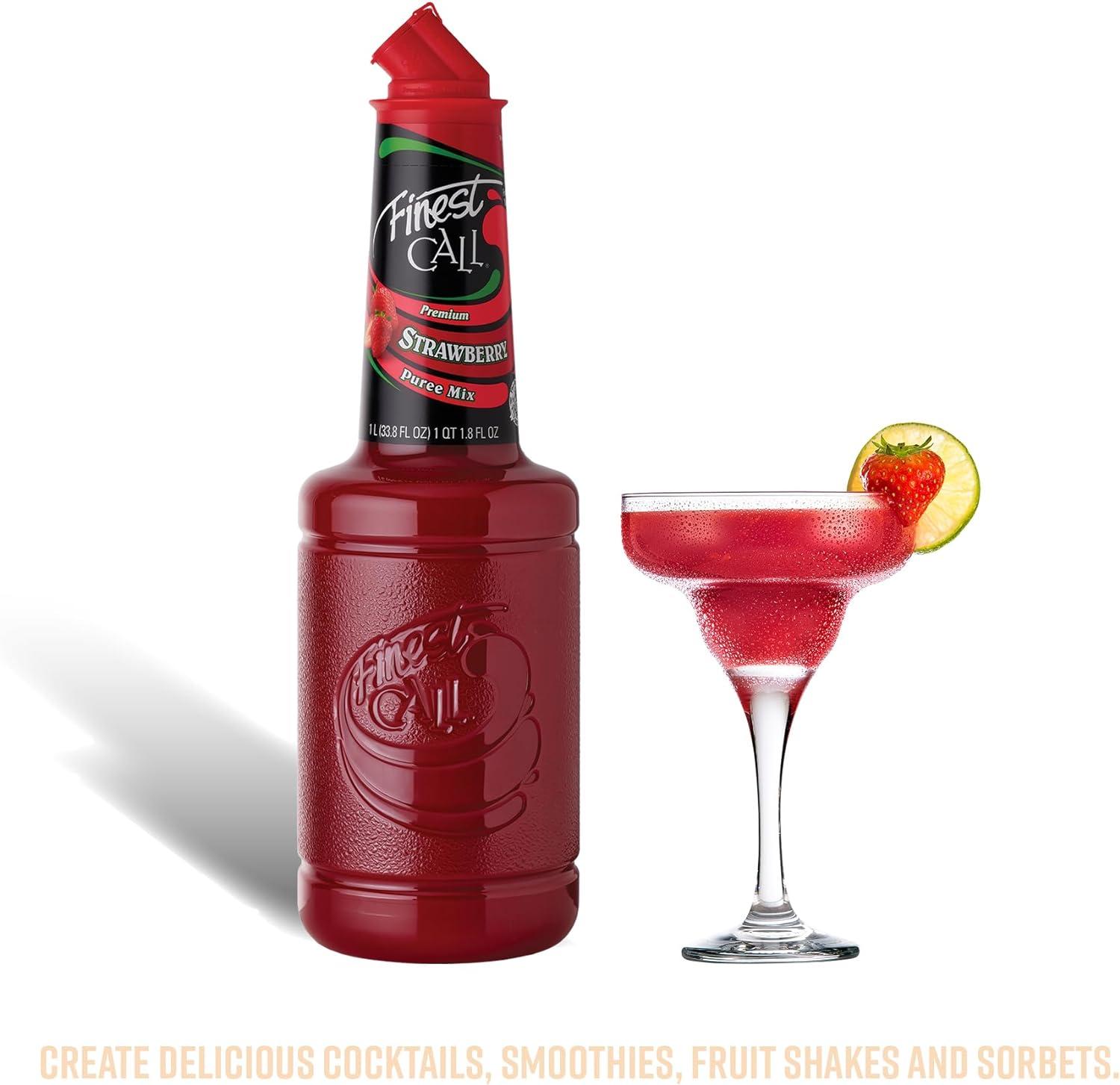 Finest Call Strawberry Puree 1 Litre - Pack of 1 | Premium Quality ...