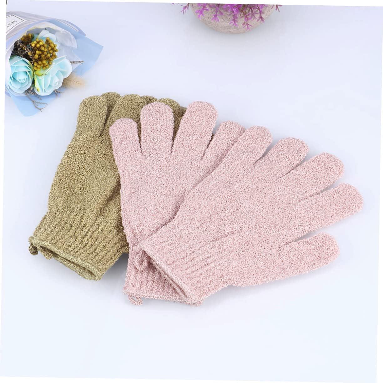 FRCOLOR Shower Back Scrubber Gloves - Korean Rayon Body Wash Mittens ...