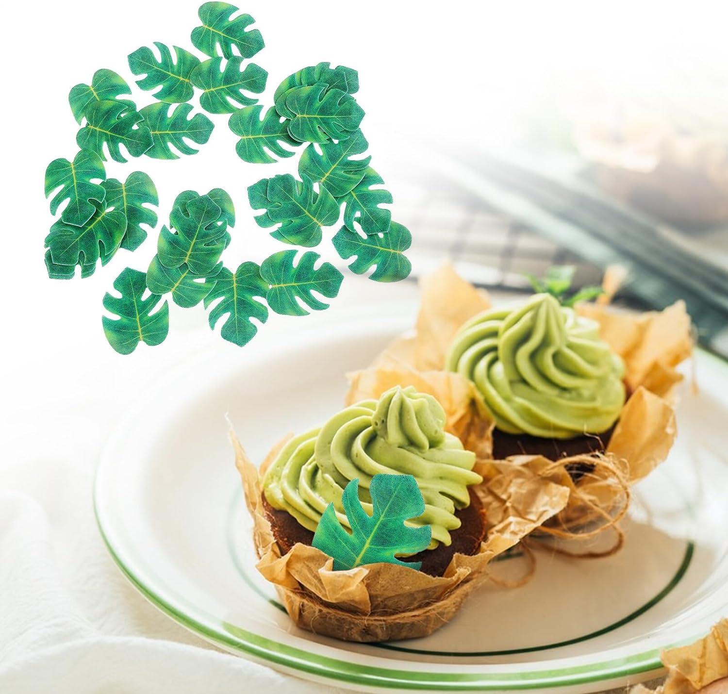 Cupcake Toppers Palm Leaf Cake Toppers Wooauto Edible Cake Decorations ...