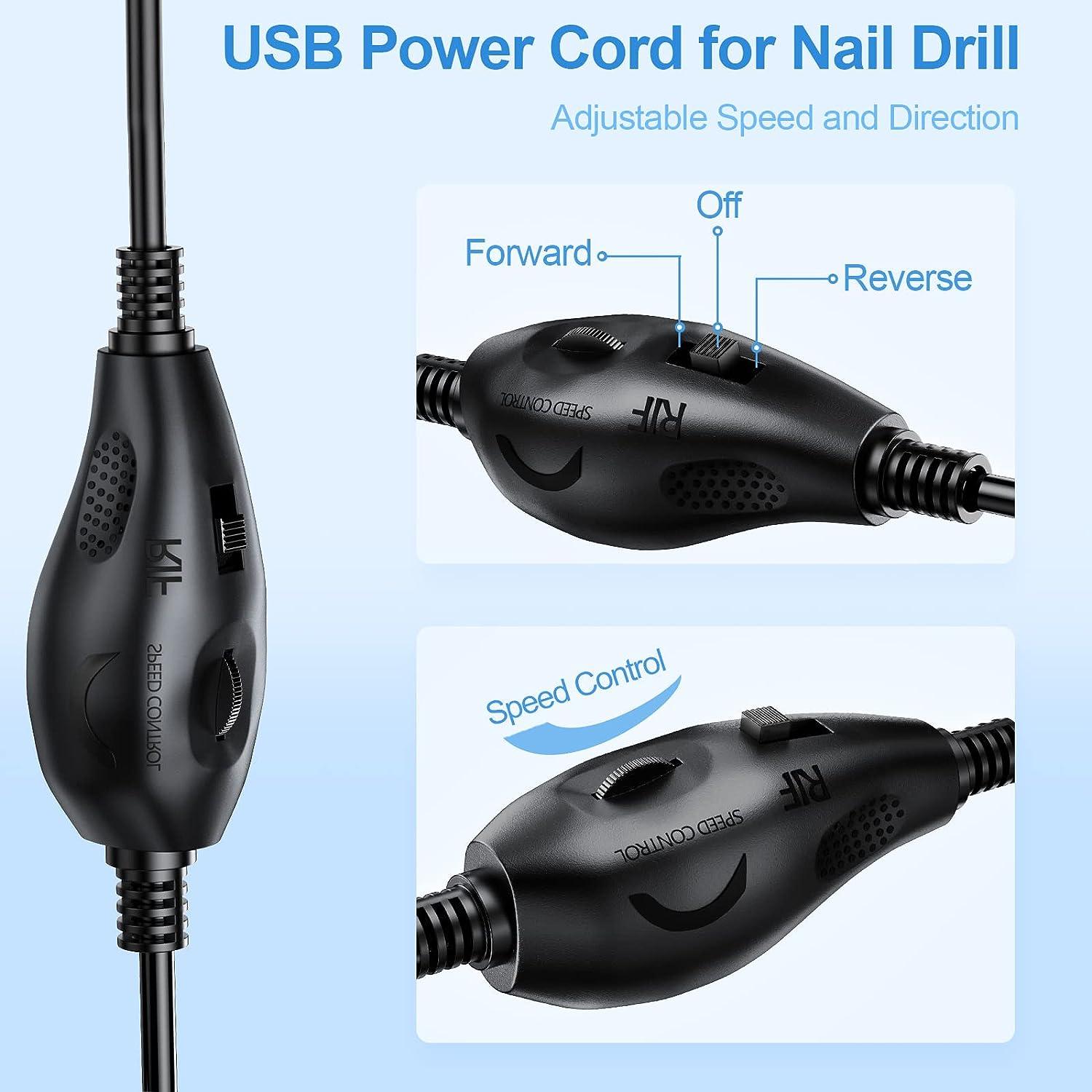 Nail Drill USB Cord Replacement Speed Control for MelodySusie, COSITTE ...