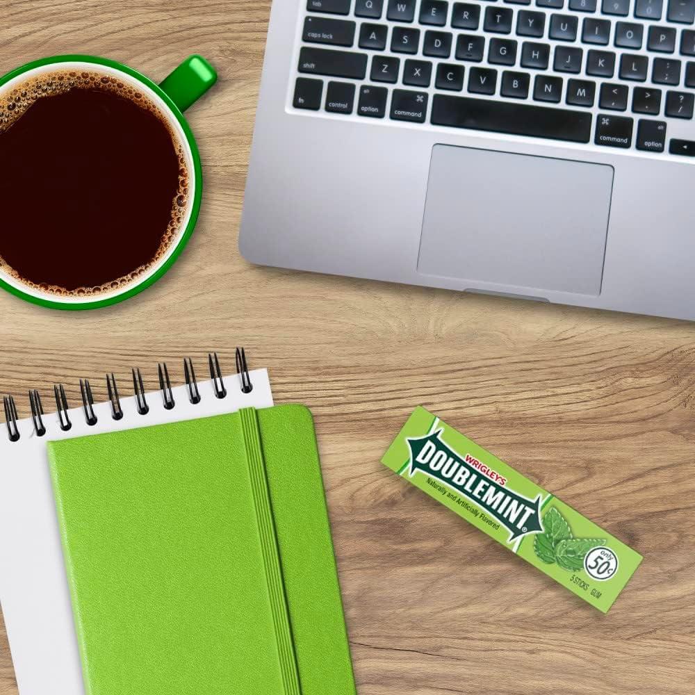 WRIGLEY'S DOUBLEMINT Peppermint Chewing Gum Bulk Pack - 20 x 5 Stick ...