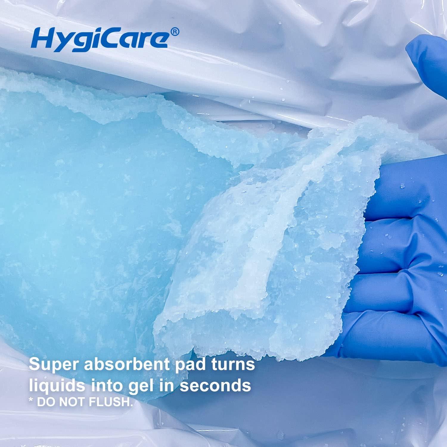 HygiCare Super Absorbent Pads Value Pack - 100 Count - Medical Grade ...