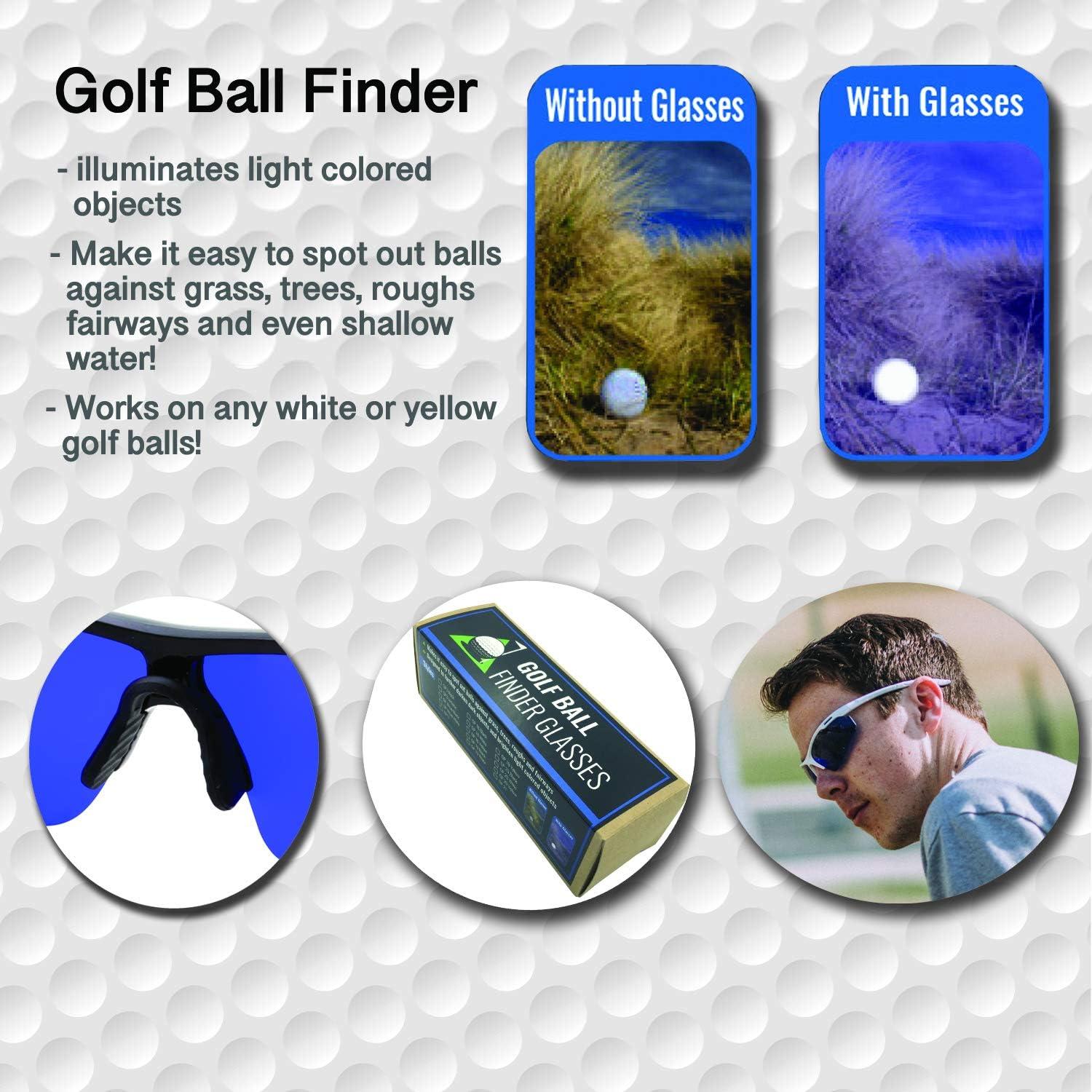 Men's Golf Ball Finder Glasses - True Blue Lens - Sports Style Frame ...