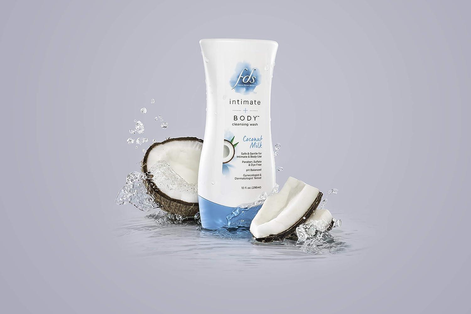 Coconut Milk FDS Intimate + Body Cleansing Wash - 10 Ounce Bottle | 10 ...