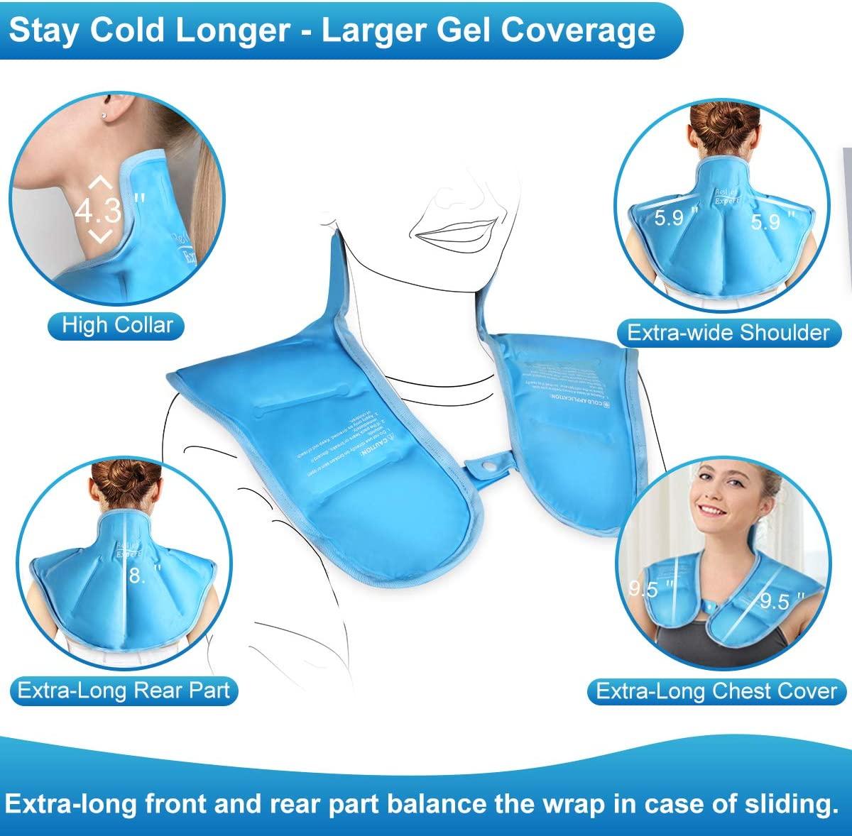 Relief Expert Neck Ice Pack Wrap - Reusable Cold Pack for Neck ...