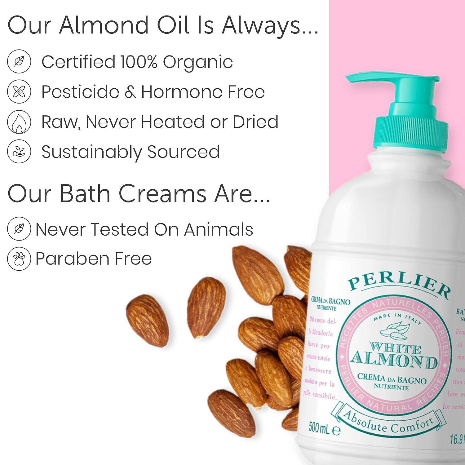Perlier White Almond Shower & Bath Cream - Nourishing Almond Oil Luxury ...