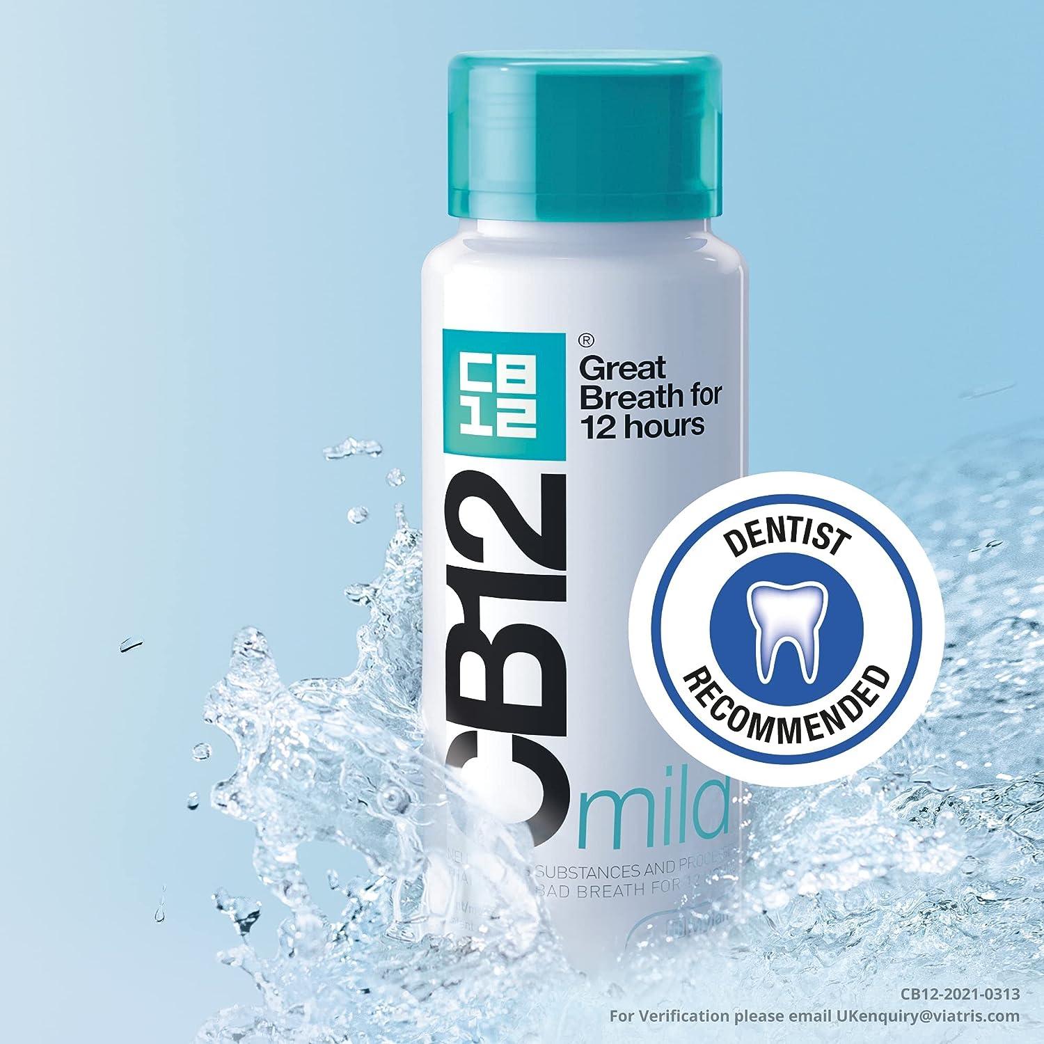 CB12 Mild Mint Menthol Mouthwash (250ml) - Freshen Your Breath with ...