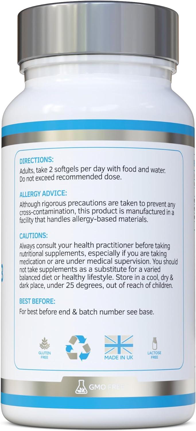 Vegan Omega 3 Softgels - Full Spectrum DHA EPA & DPA - 90 Algal Oil ...