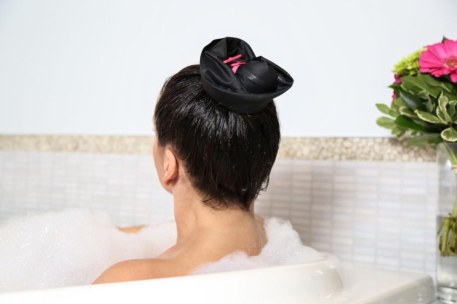 Shop Waterproof Hair Sleeve in Black - Keep Your Hair Dry in Shower Gym ...