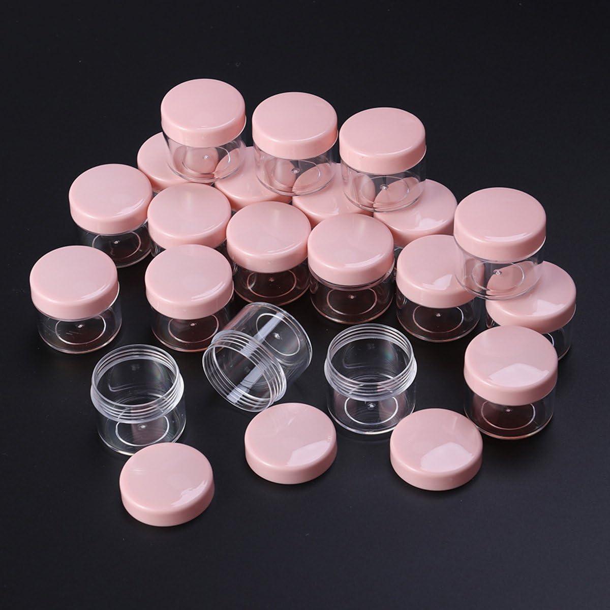 Lurrose 20Pcs Mini Cosmetic Containers - Portable Travel Sample Jars ...