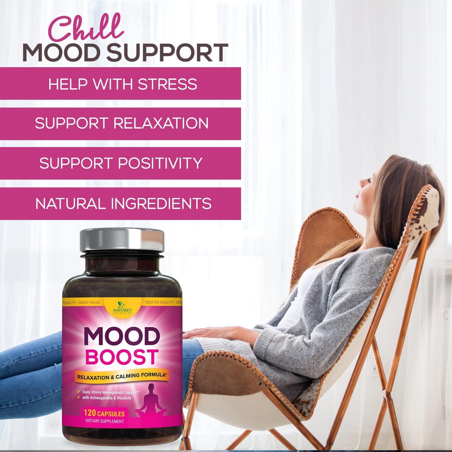 Calm Support Supplement - 1000mg Herbal Formula with Ashwagandha, L ...