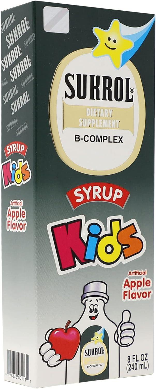 Sukrol B-Complex Apple Flavor Syrup 240ml - Cognitive Focus Support for ...