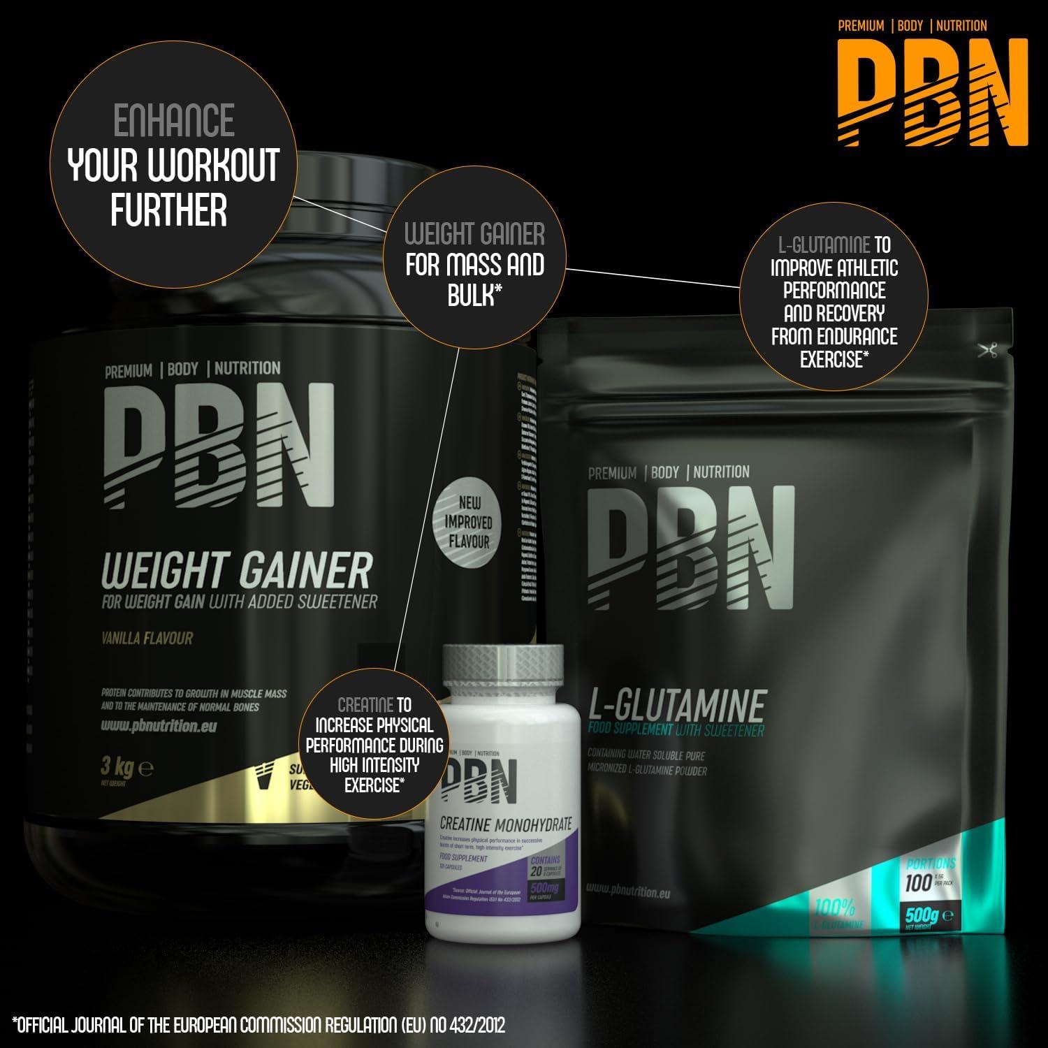 PBN Premium Body Nutrition Weight Gainer 3kg Vanilla - New Improved ...