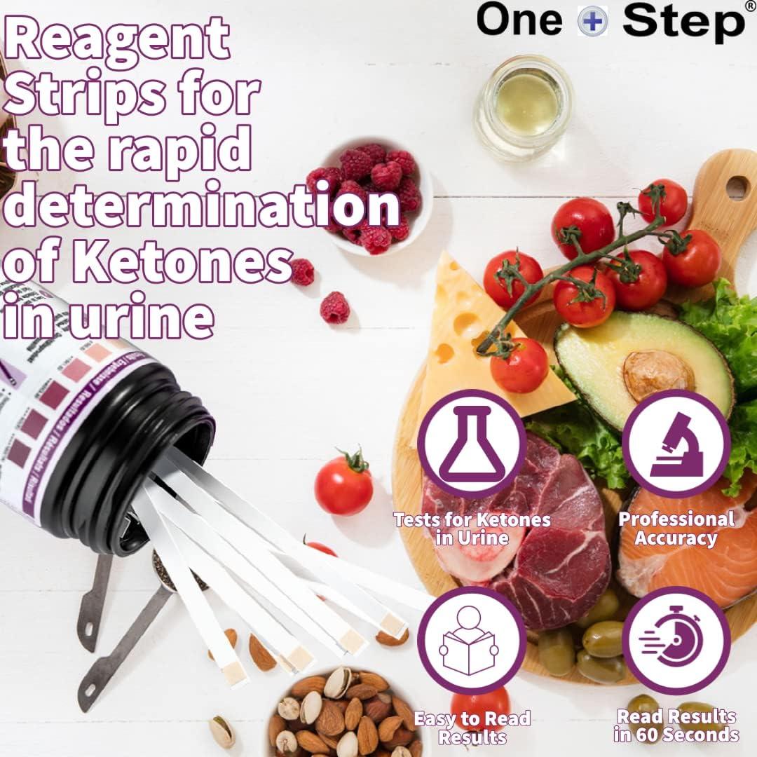 100 One Step Ketone Test Strips for Keto & Low-Carb Diet | Urine Test ...
