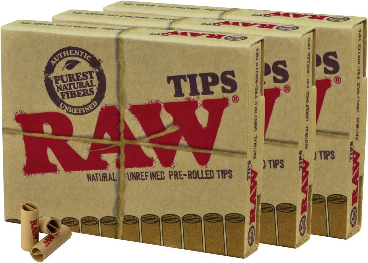 RAW Organic King Size Rolling Papers Combo with Slim Papers, Pre Rolled ...