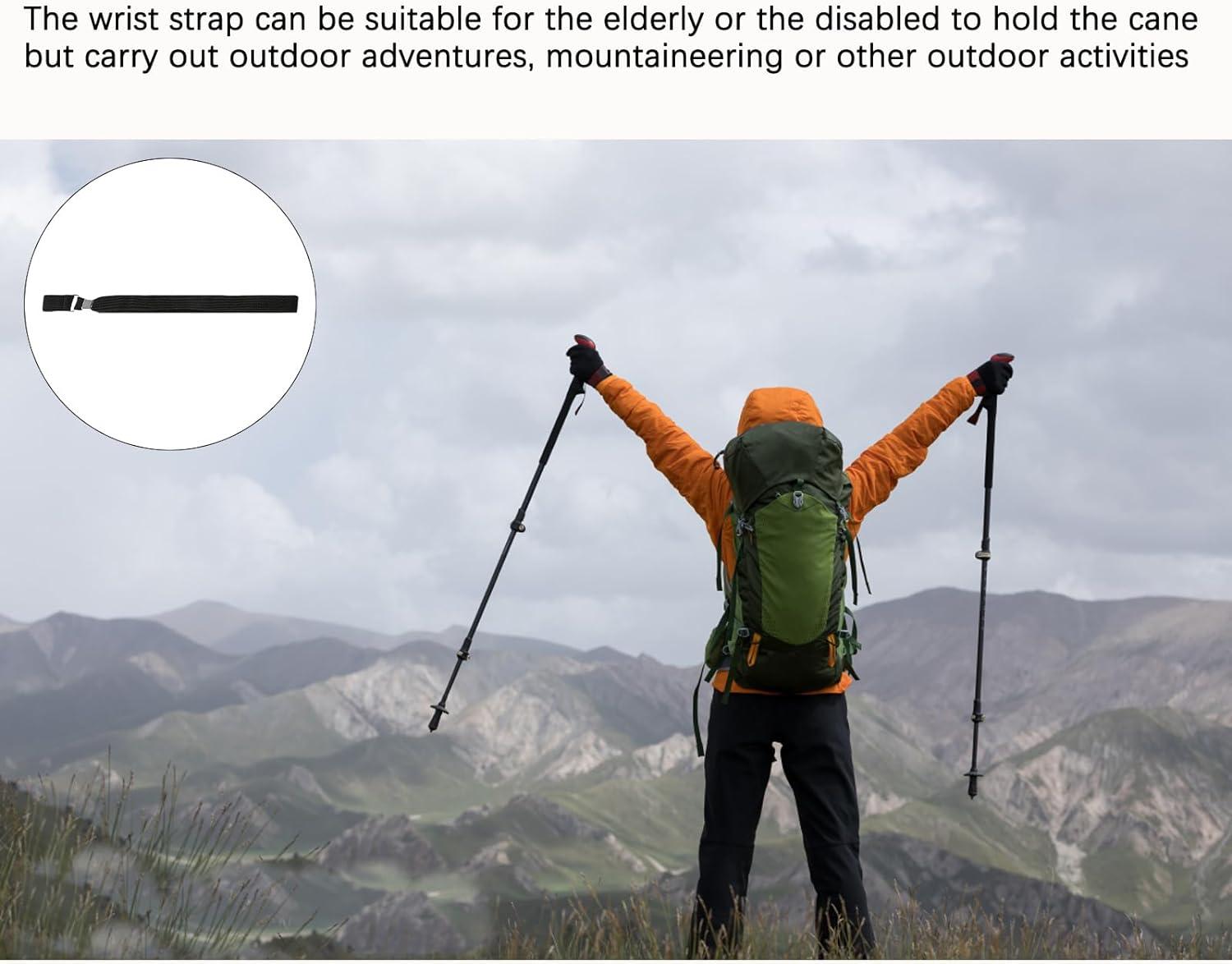Aidi Walking Stick Wrist Strap 3PCS - Black Walking Stick Accessories ...