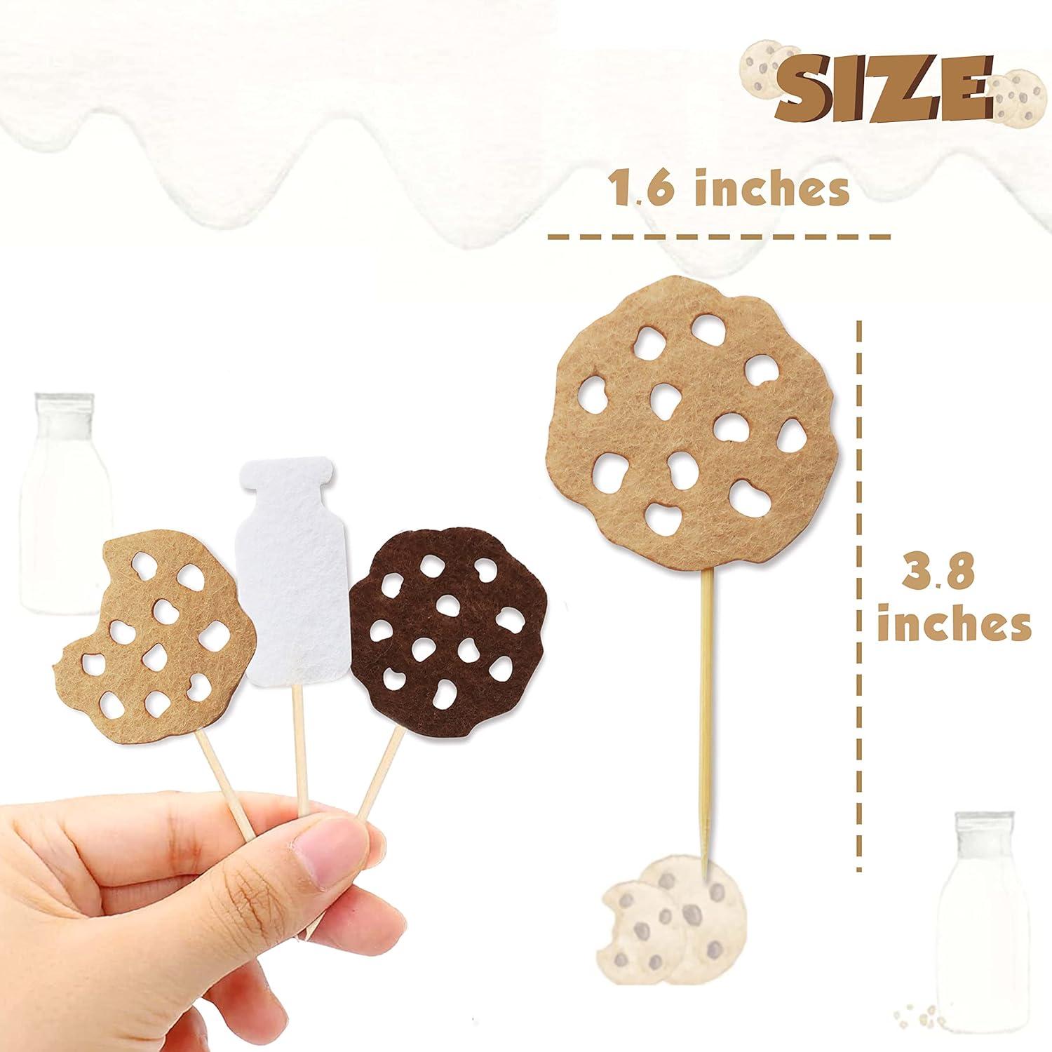 Cookies Milk Birthday Cupcake Toppers Cookie and Monster Happy Birthday ...