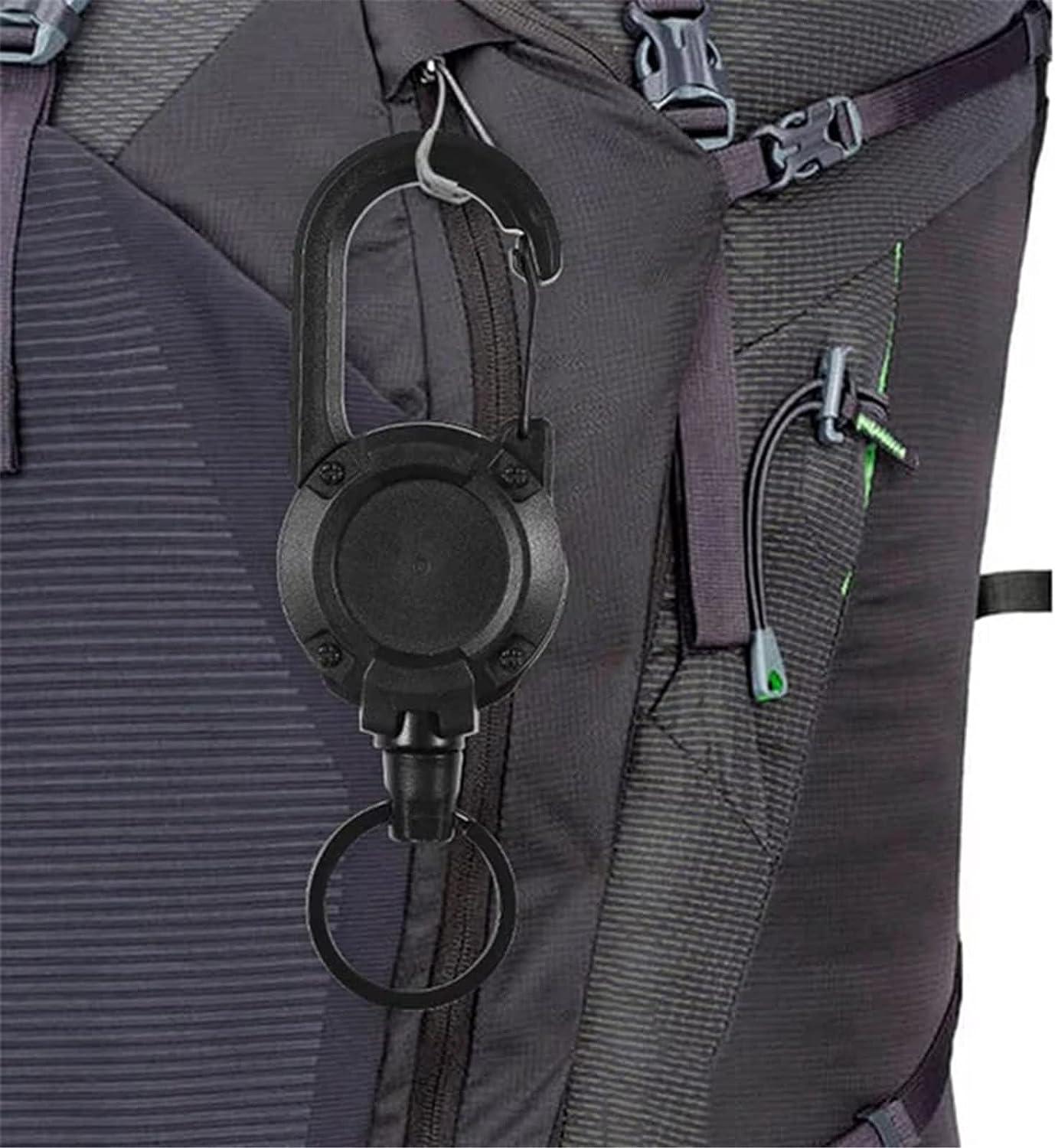 Outdoor Automatic Retractable Wire Rope Keychain - Heavy Duty Anti ...