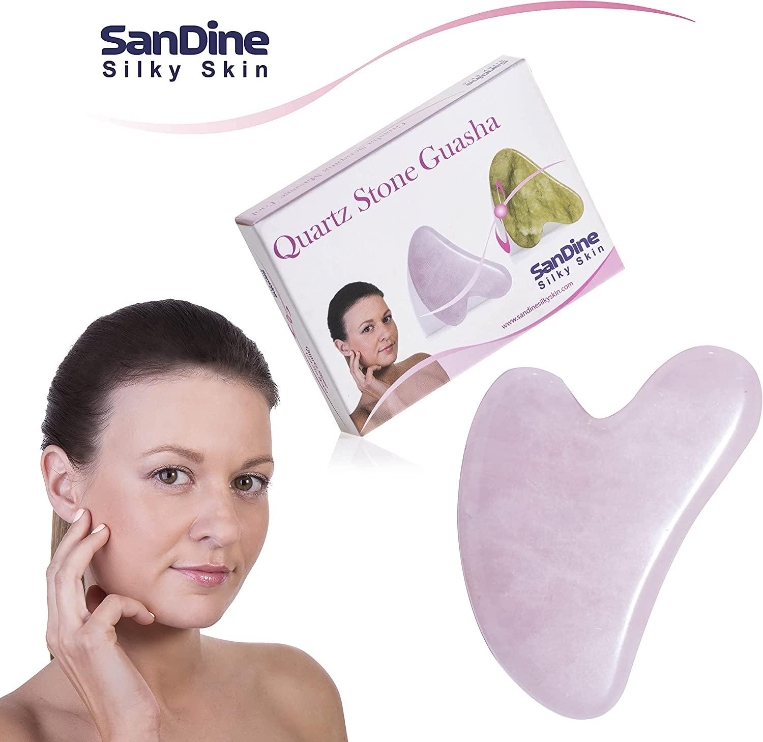 Rose Quartz Gua Sha Board - Natural Anti-Aging Scraper Tool by Sandine ...