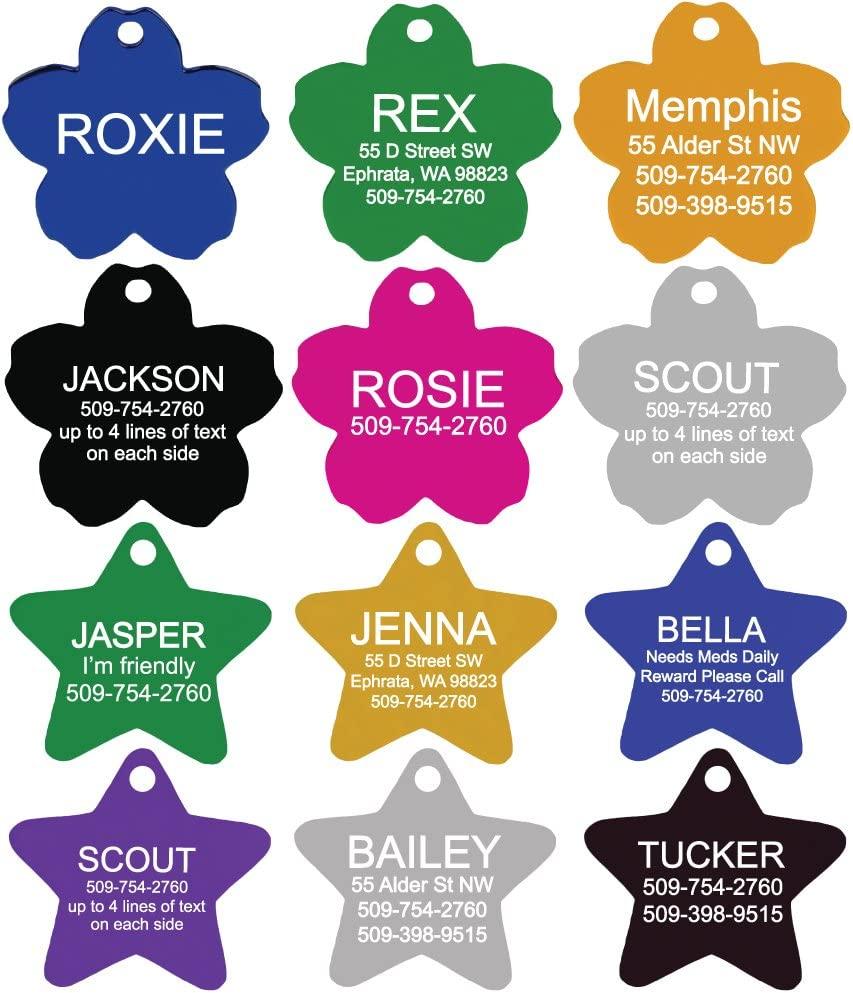 Personalized Pet ID Tag for Dogs & Cats | Front & Back Engraving ...