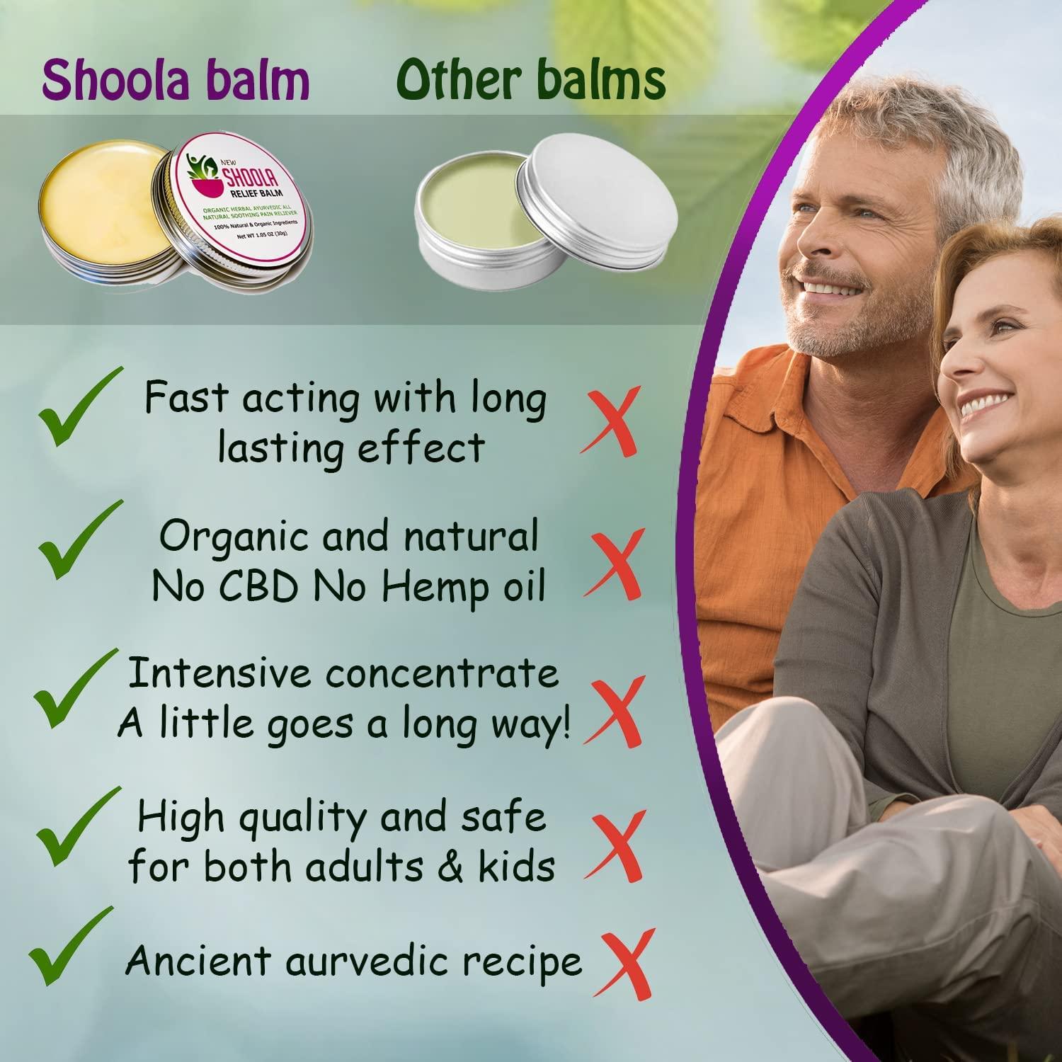 SHOOLA Pain Relief Balm - Maximum Strength Organic Rub for Headaches ...