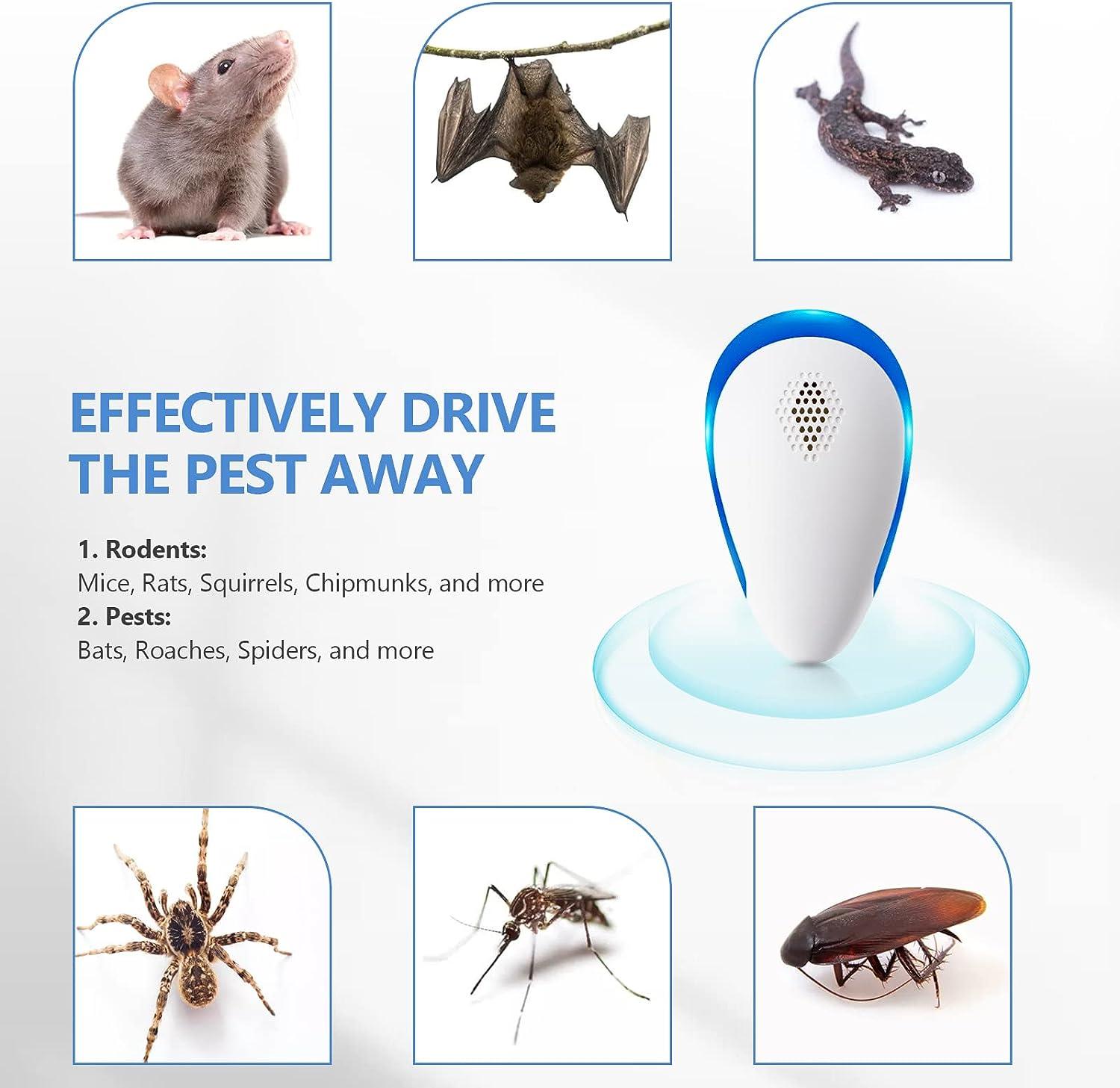 MOVEPEST Ultrasonic Pest Repeller 6 Pack - Indoor Pest Repellent for ...
