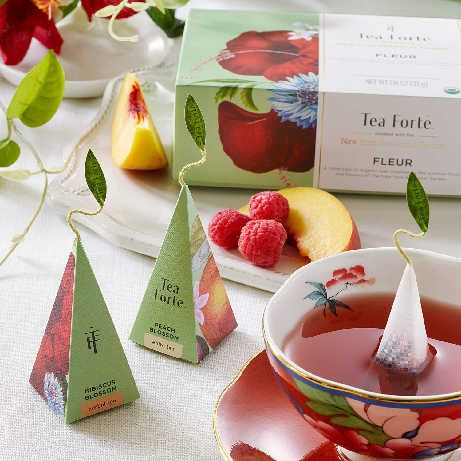 Tea Forte Fleur Assortment | 10 Pyramid Tea Bags | 5 Unique Blends ...