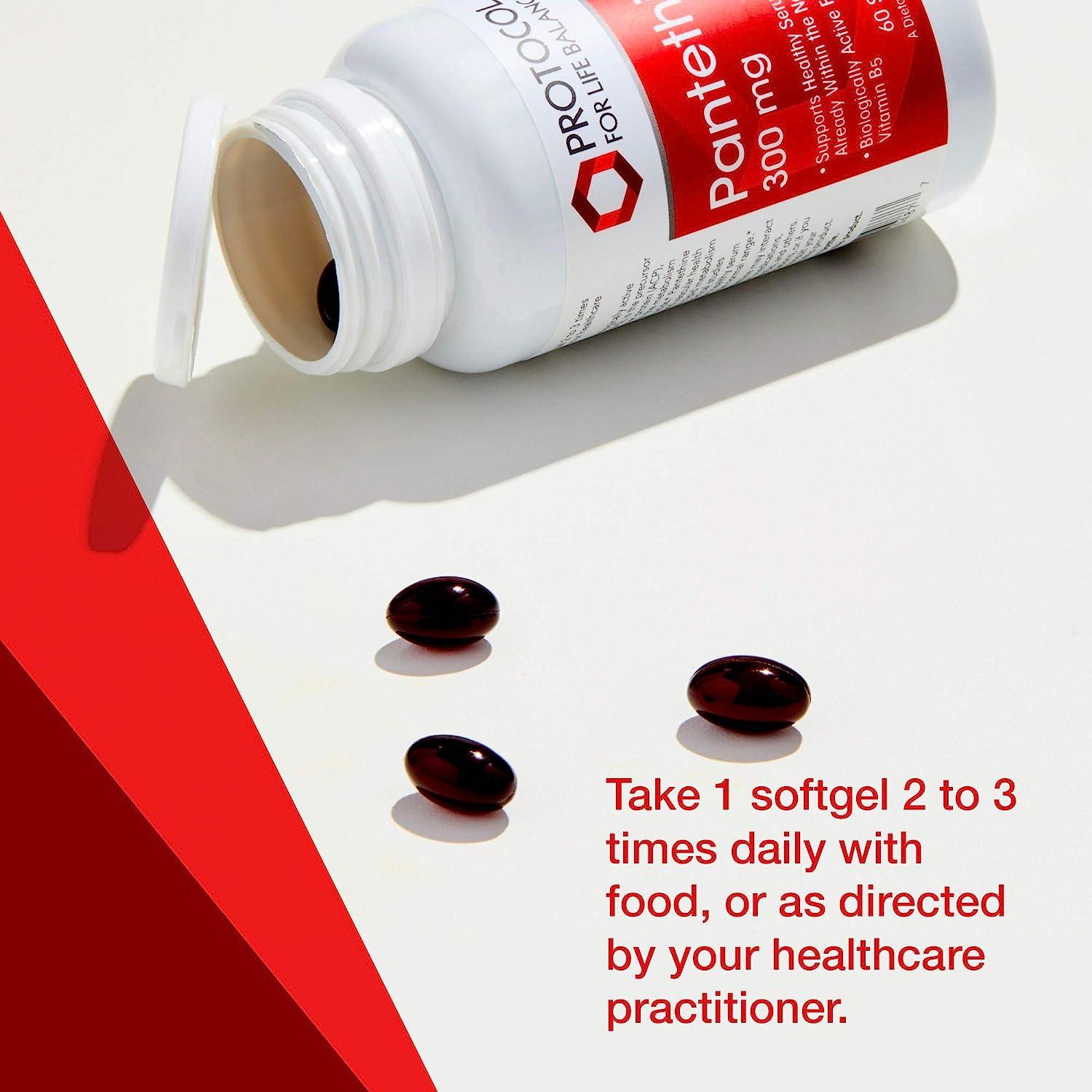 Pantethine 300mg Softgels - Metabolism & Liver Support Formula - 60 ...