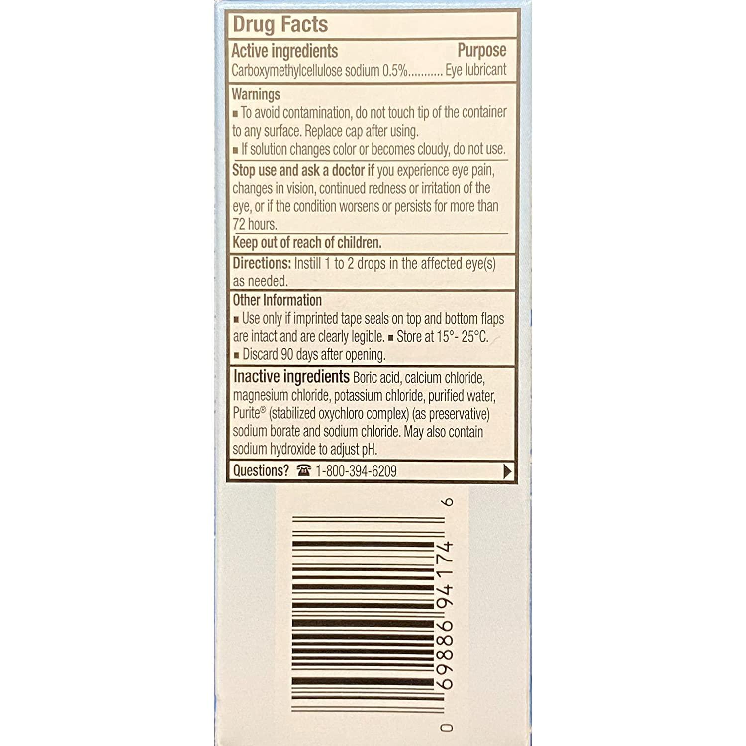 Refresh Tears Lubricant Eye Drops - 4x15ml + 1x5ml | Fast Relief for ...