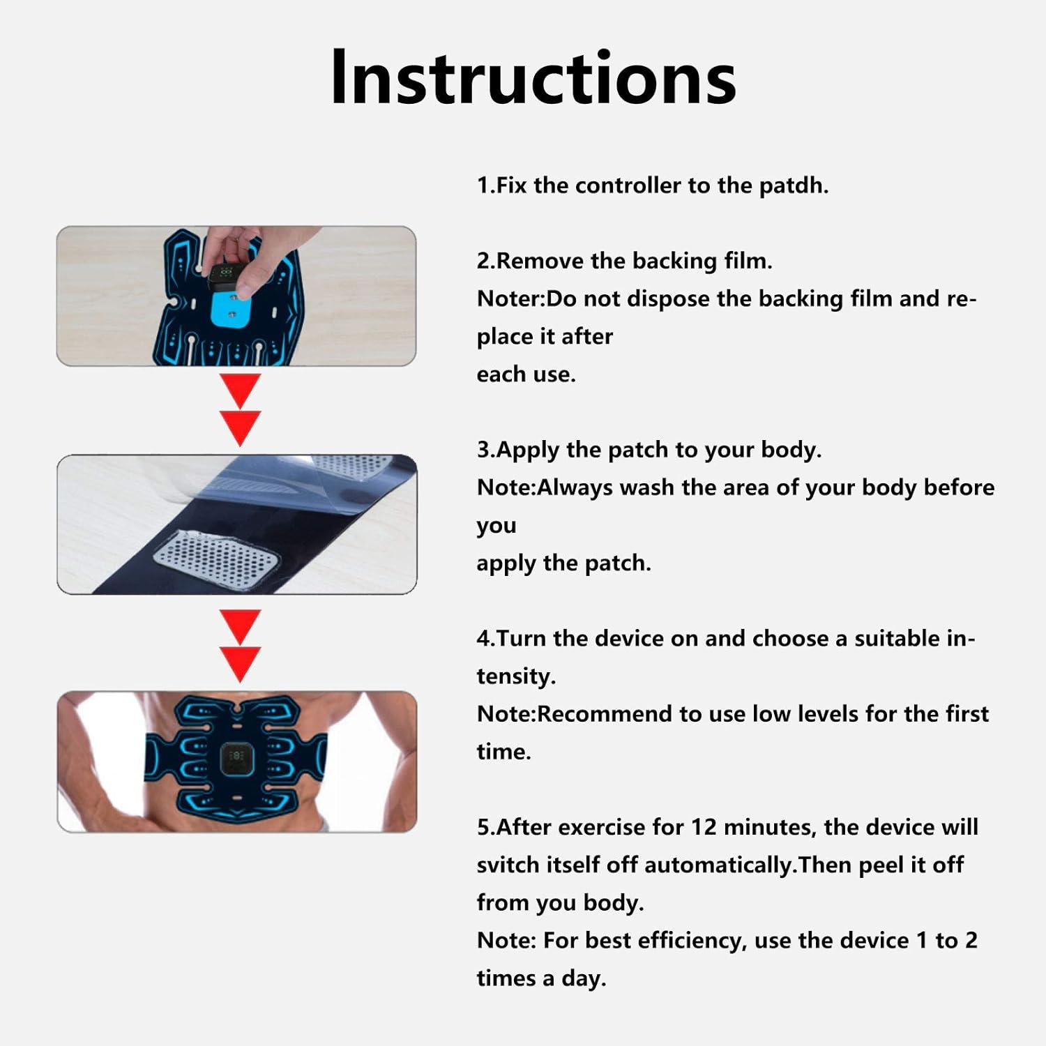 Buy EMS Training Device | Full Body Muscle Trainer for Abs Arms and ...