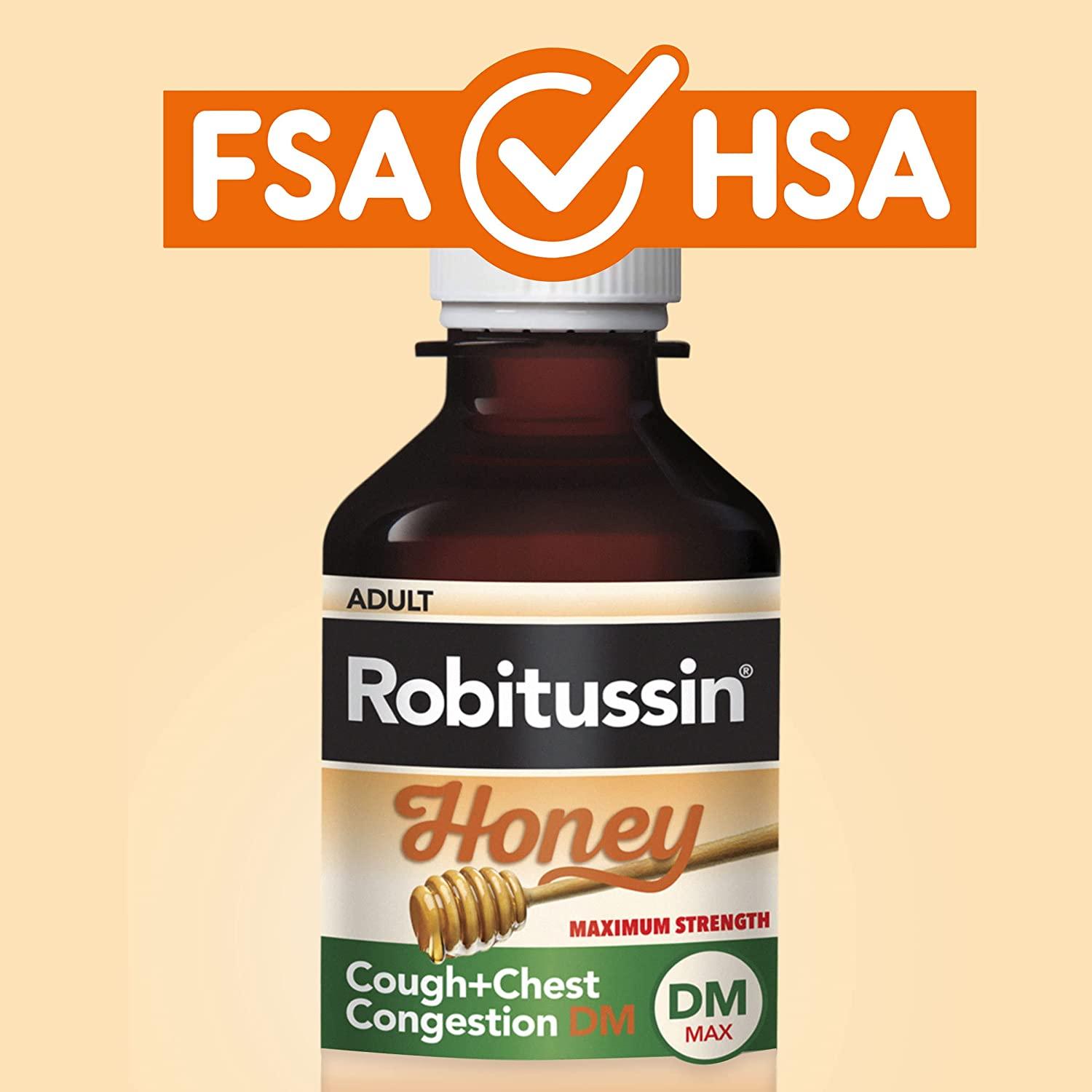 Robitussin Maximum Strength Honey Cough + Chest Congestion DM - 8 Fl Oz ...