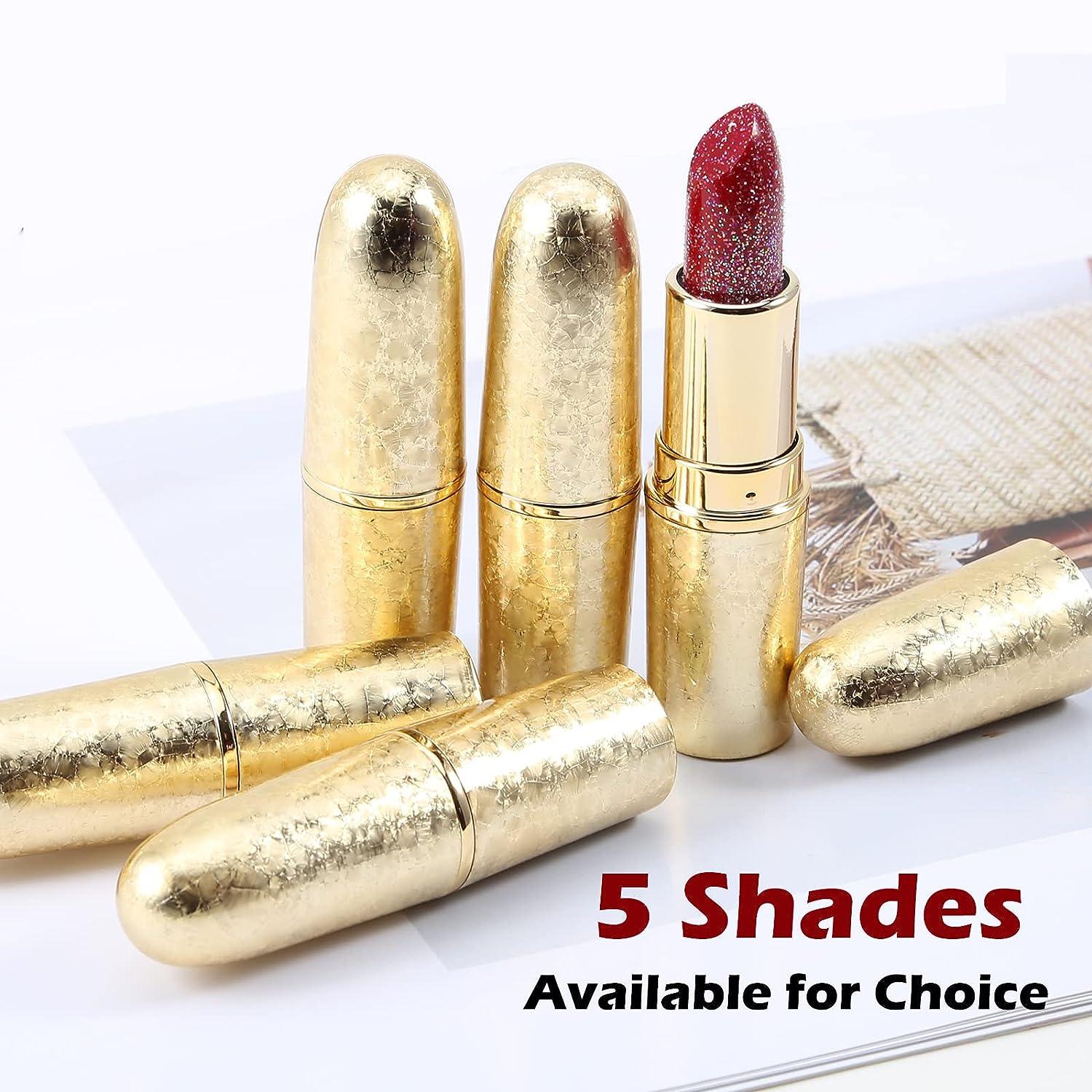 Boobeen Glitter Lipstick - Hydrating, Highly Pigmented Metallic Lip ...
