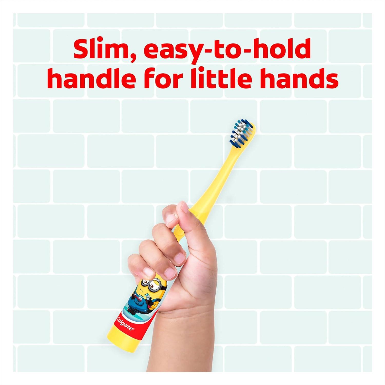 Colgate Minions Kids Toothbrush Battery-Powered Toothbrush for Kids ...