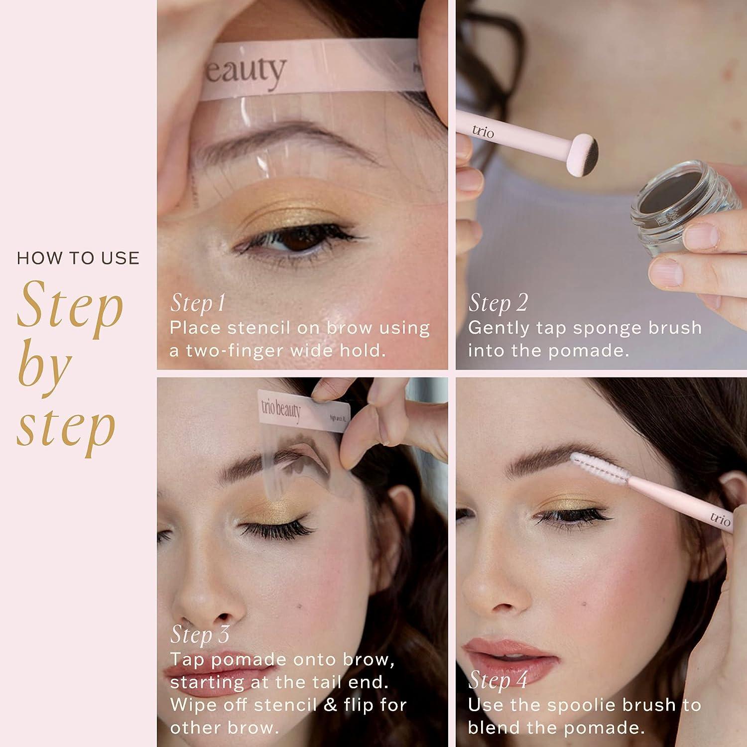 how to draw eyebrows with pomade