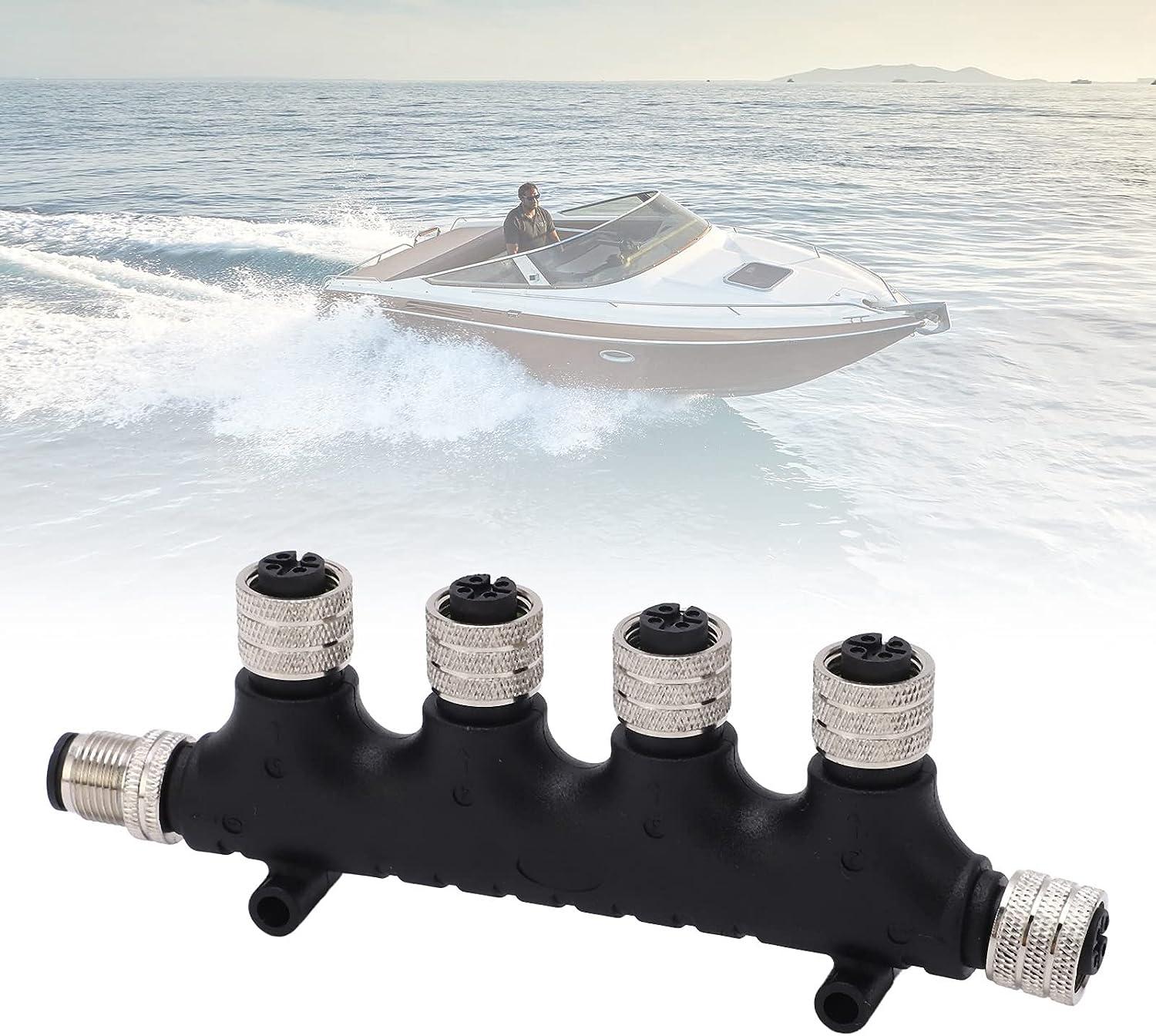 NMEA 2000 4 Port MultiPort T Connector for Lowrance Networks - 5 Pin ...