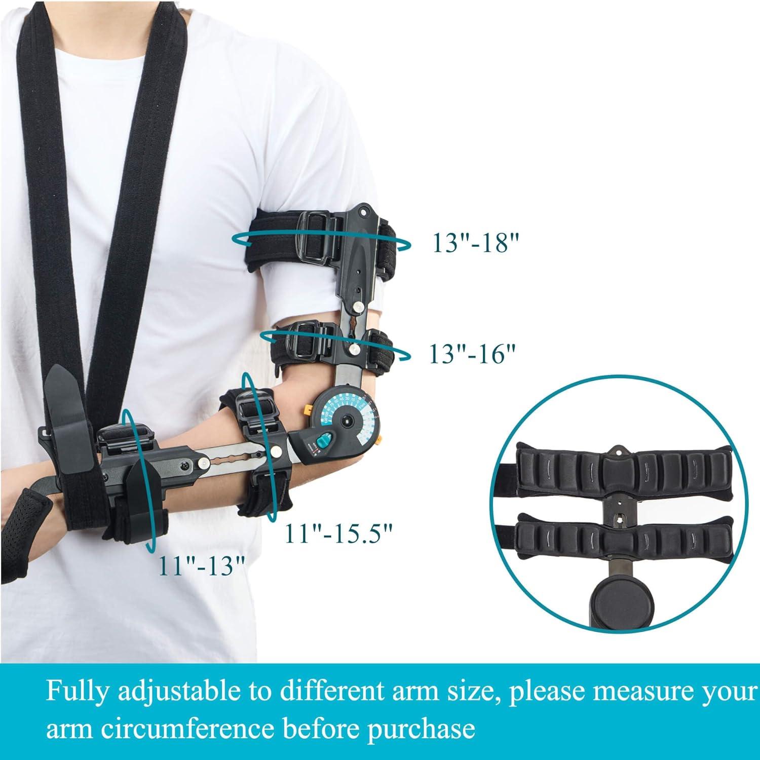 Hinged ROM Elbow Brace with Hand Grip | Post-Op Support & Sling ...
