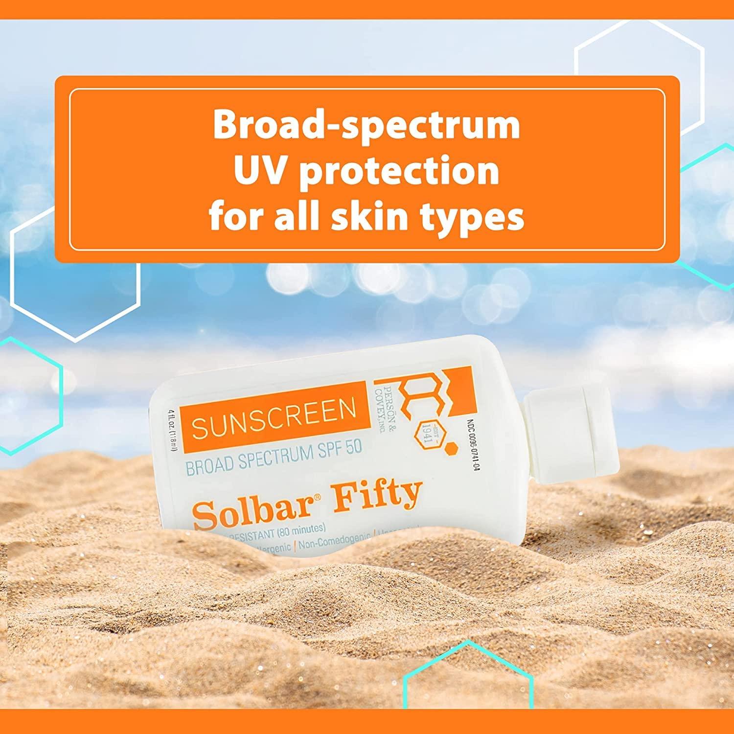 Solbar Fifty PF Cream Sunscreen SPF 50 Unscented 4oz - Broad Spectrum ...