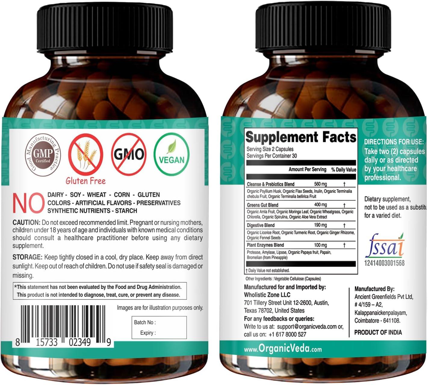 Daily All-in-1 Greens Cleanse - Organic Gut Health & Colon Cleanse ...