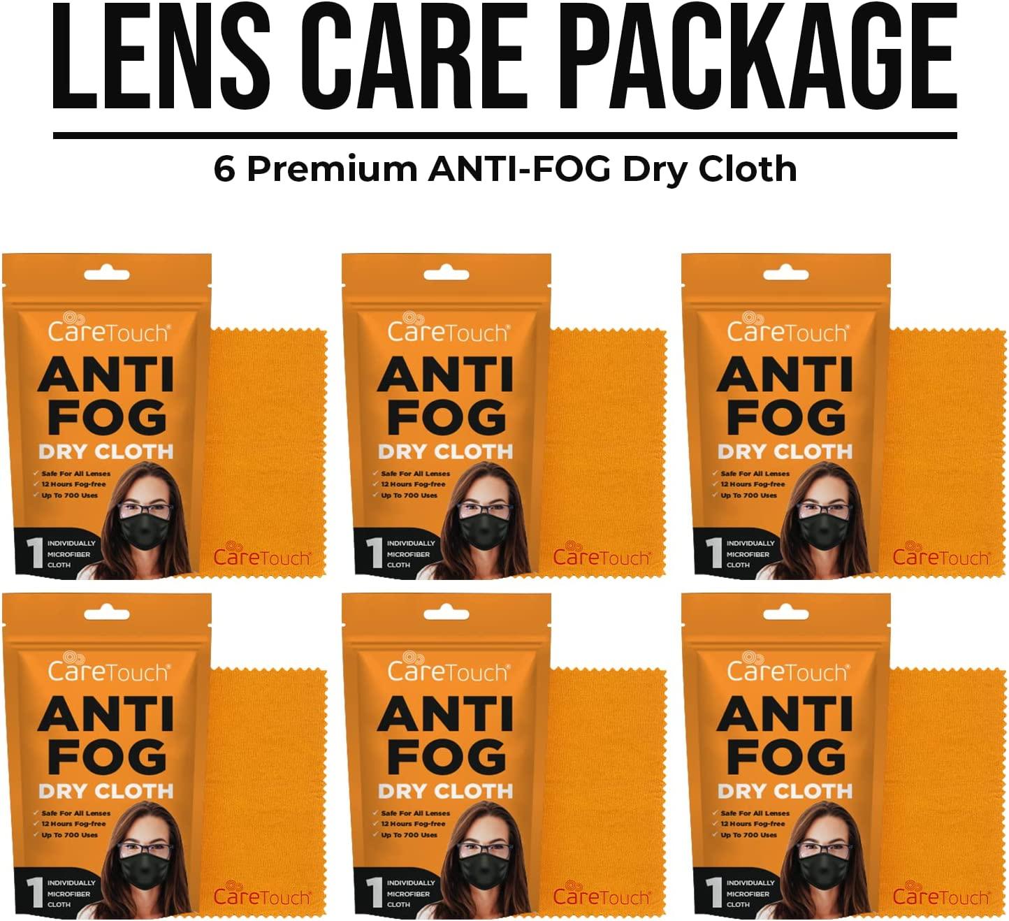 Care Touch Anti-Fog Dry Cloth - Individually Wrapped Suede Microfiber ...