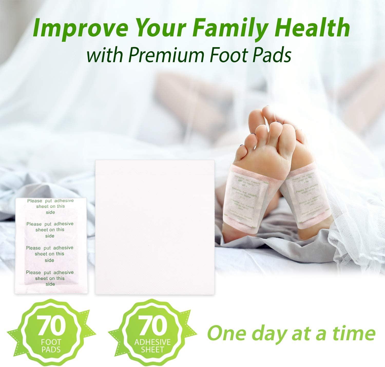 All Natural Foot Pads 70 Pads | Relieves Stress & Fatigue, Boosts ...