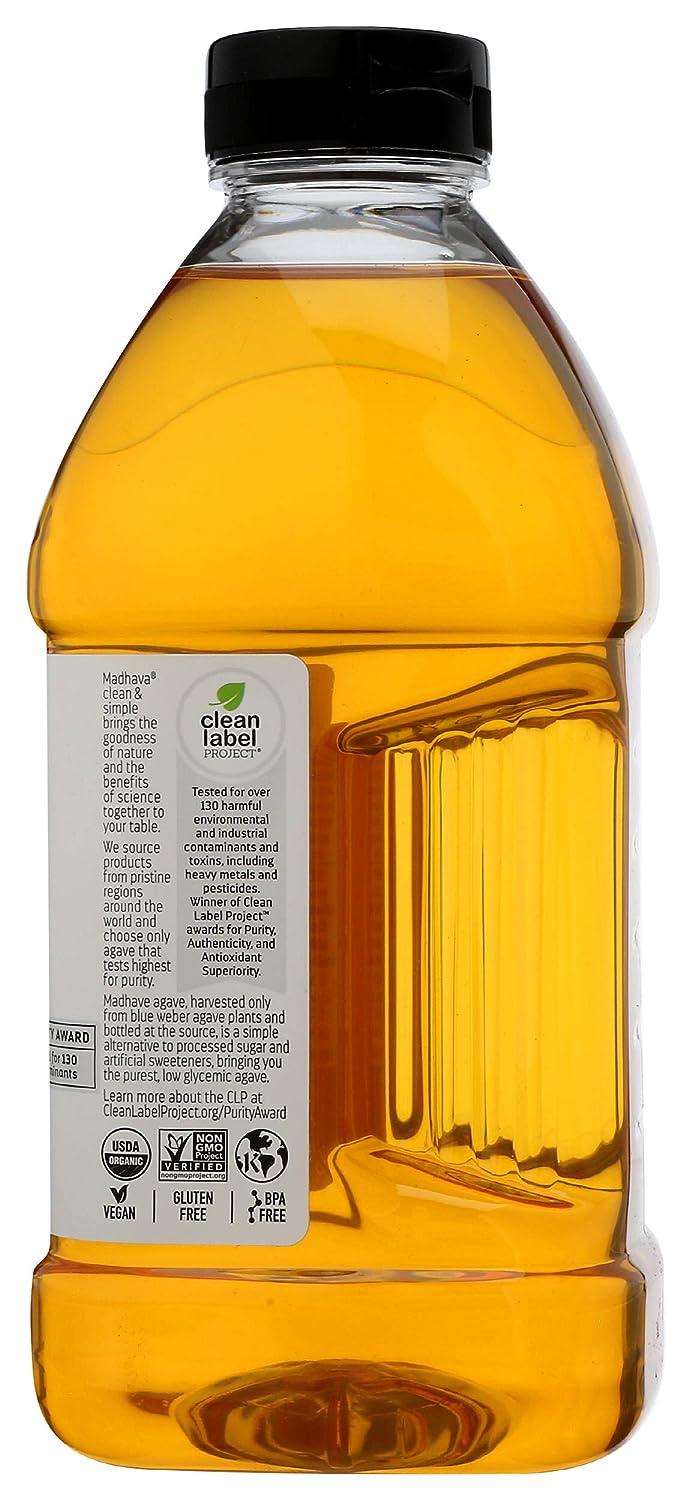 Madhava Agave Nectar Light 46oz - Natural Sweetener for Baking & Cooking