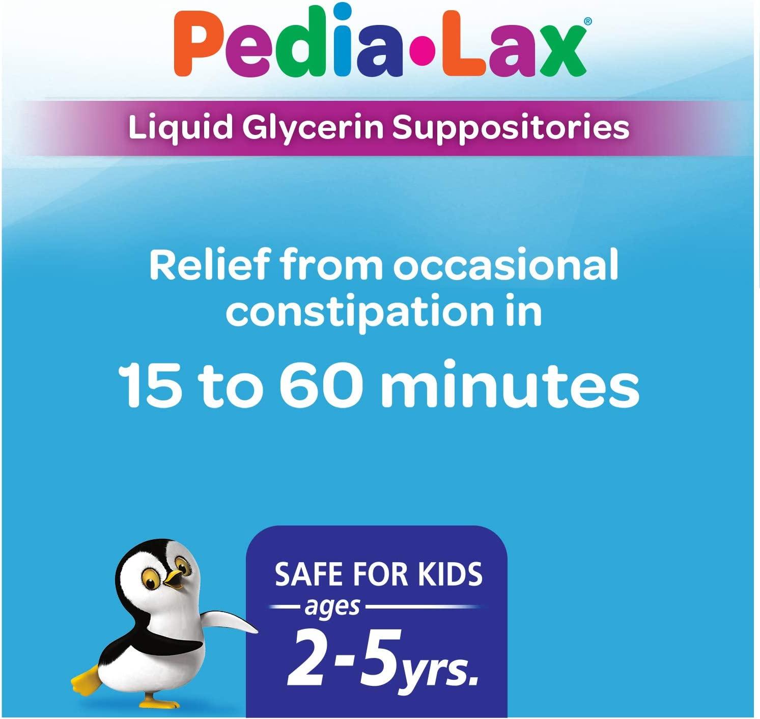 Pedia-Lax Kids Laxative Liquid Glycerin Suppositories Ages 2-5 - 6 CT ...