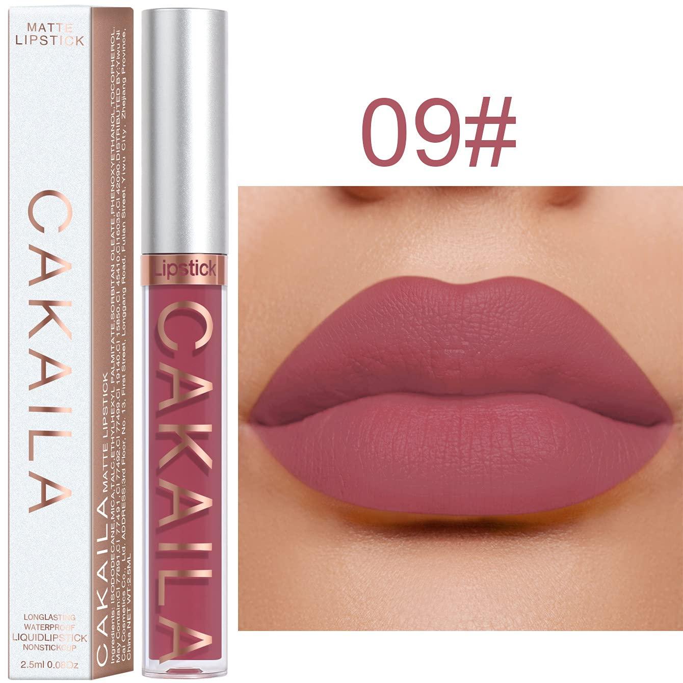 3Pcs Matte Liquid Lipstick Set - Long Lasting Waterproof Dark Red ...