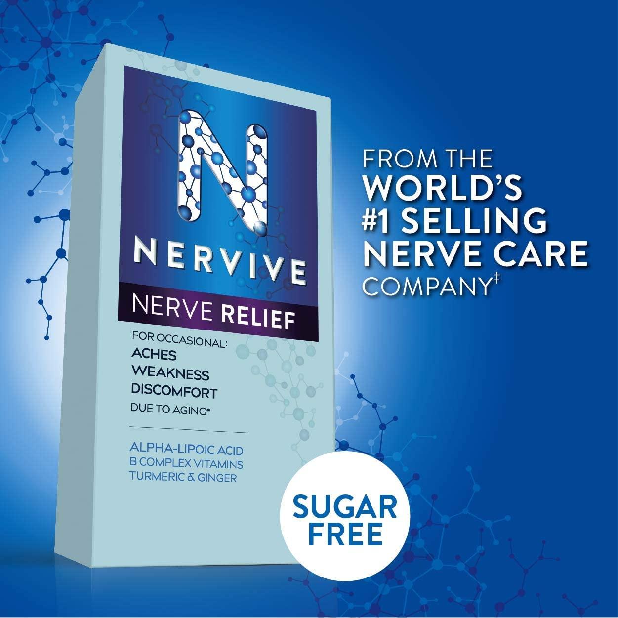Nervive Nerve Relief Tablets for Nerve Aches, Weakness & Discomfort in Hands, Feet - ALA ...