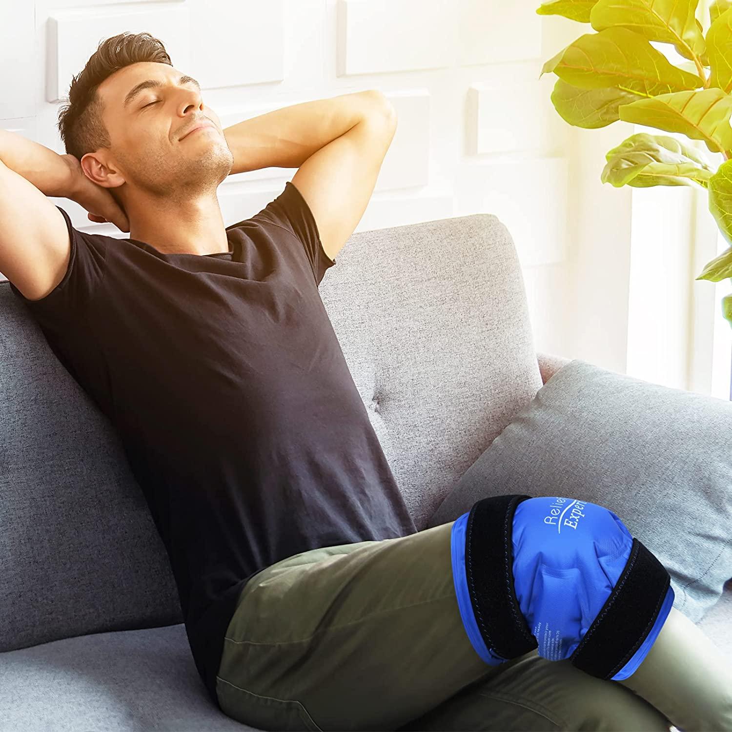 Relief Expert XL Knee Ice Pack Wrap Around Entire Knee After Surgery ...