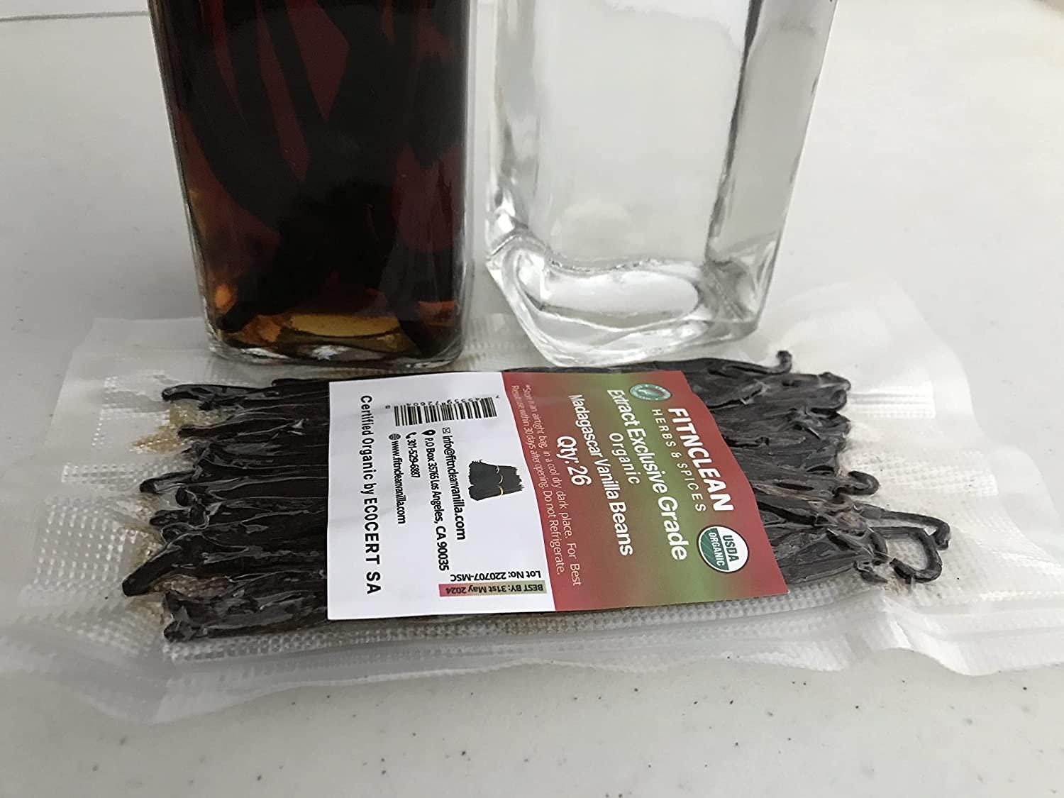 Organic Madagascar Vanilla Beans Extract Grade B by FITNCLEAN VANILLA ...