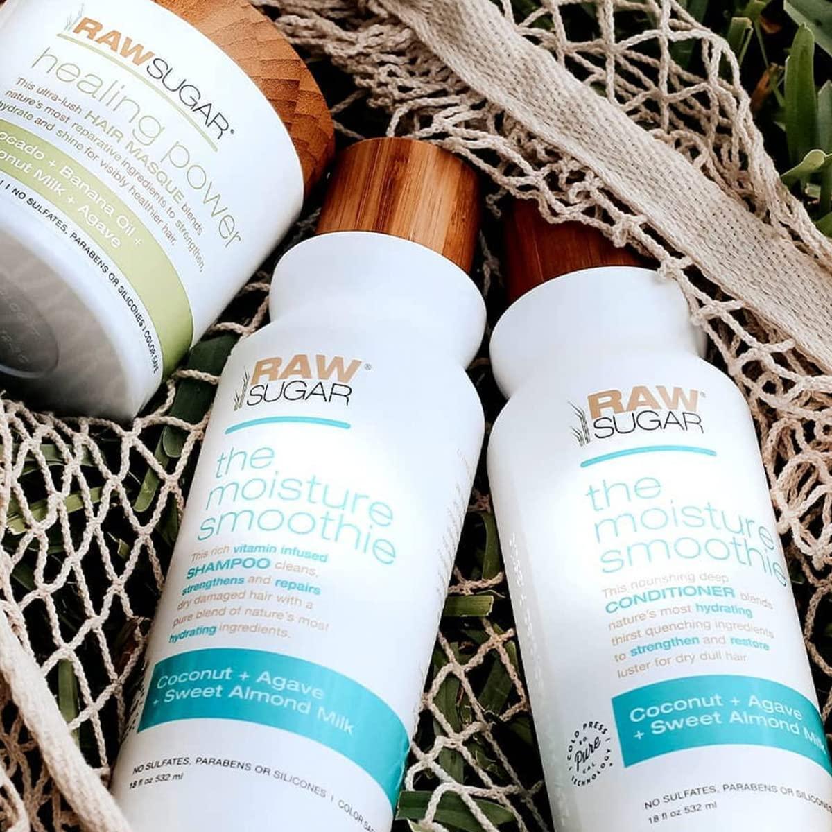 Raw Sugar Moisture Smoothie Bundle: Shampoo, Conditioner & Hair Masque ...