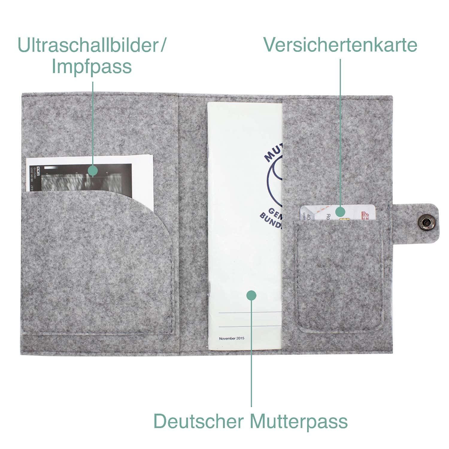 Cozy Raccoon Mutterpass Cover Felt Rainbow Pastel | Made in Germany ...