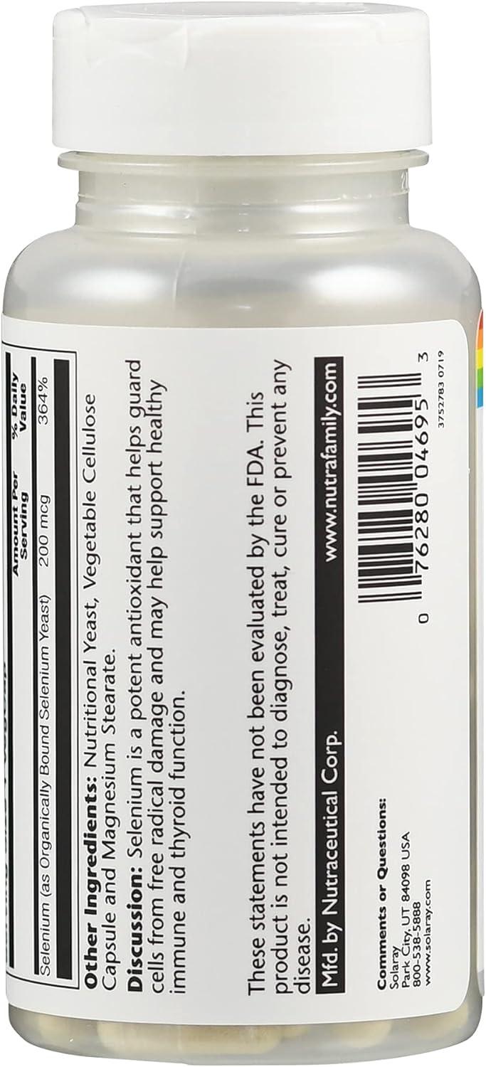 Solaray Selenium 200mcg High Potency - 100 Count | Buy Now in ...